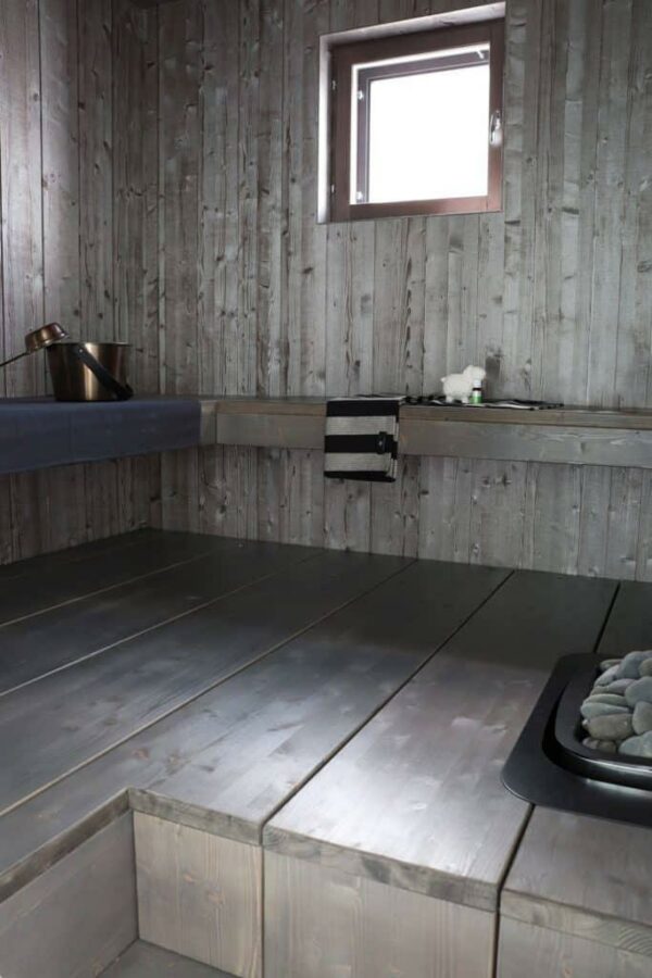 Sauna decoration with wooden panels - Siparila