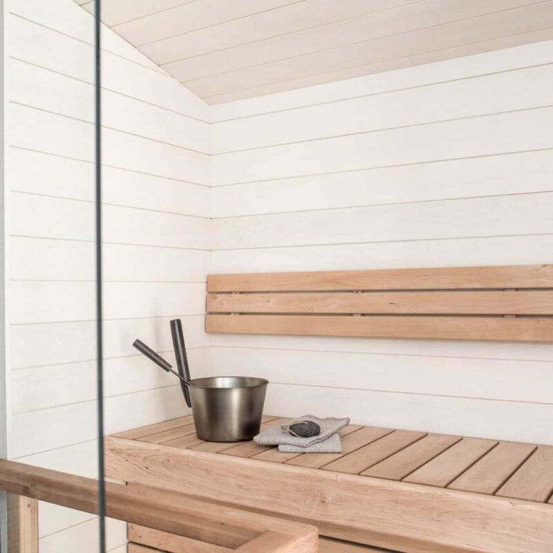 Sauna decoration with wooden panels - Siparila